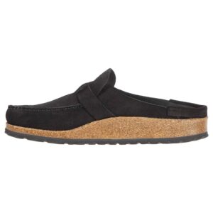 birkenstock unisex buckley suede leather black sandals 7 w / 5 m us