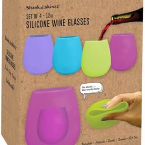 shark skinzz silicone wine glasses