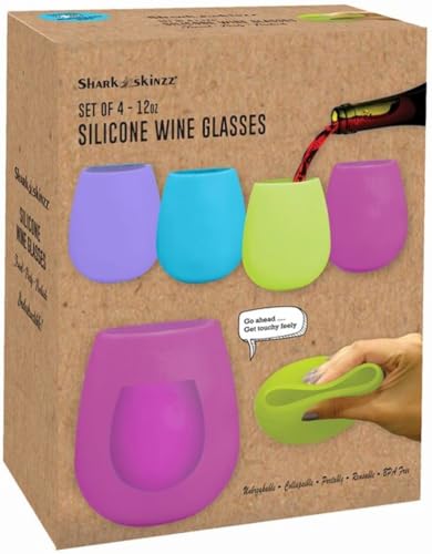 shark skinzz silicone wine glasses