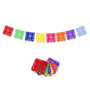 mexican hair felt picado banner,mexican party fiesta hair felt banners,dia de los muertos decorations party supplies (mexican banner felt)