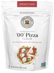 king arthur 00 pizza flour, non-gmo project verified, 100% american grown wheat, 3lb