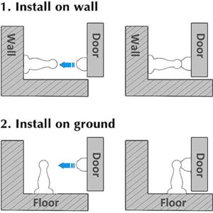 4 Pack Door Stopper, Magnetic Door Stop, Stainless Steel Door Holder, with Screws for Wall or Floor Mount