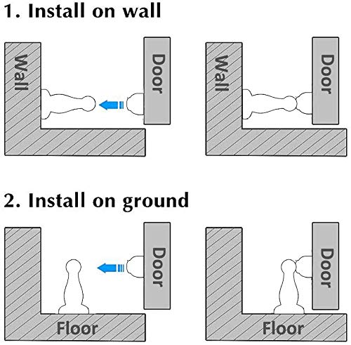 4 Pack Door Stopper, Magnetic Door Stop, Stainless Steel Door Holder, with Screws for Wall or Floor Mount