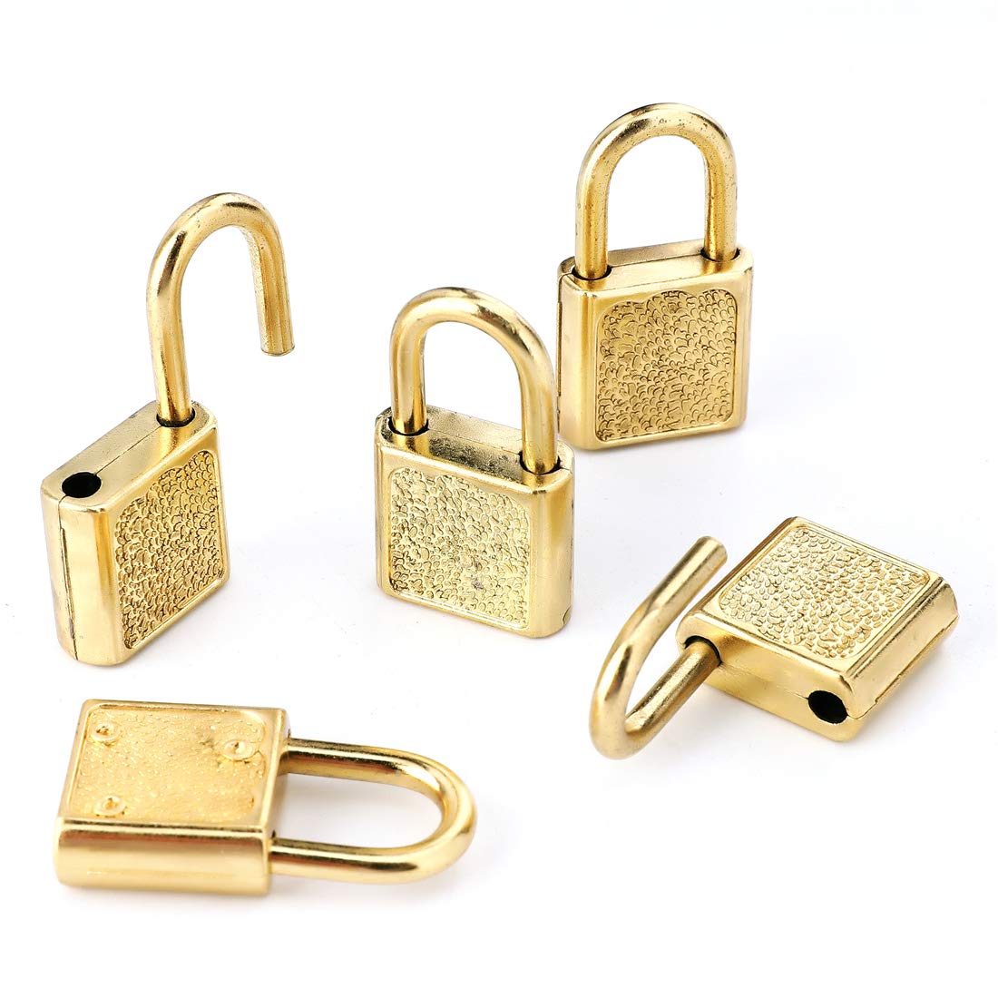 10pcs Mini Cute Diary Padlocks Gold Small Luggage Locks with Keys for Jewelry Boxes Decor