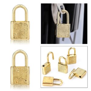 10pcs Mini Cute Diary Padlocks Gold Small Luggage Locks with Keys for Jewelry Boxes Decor