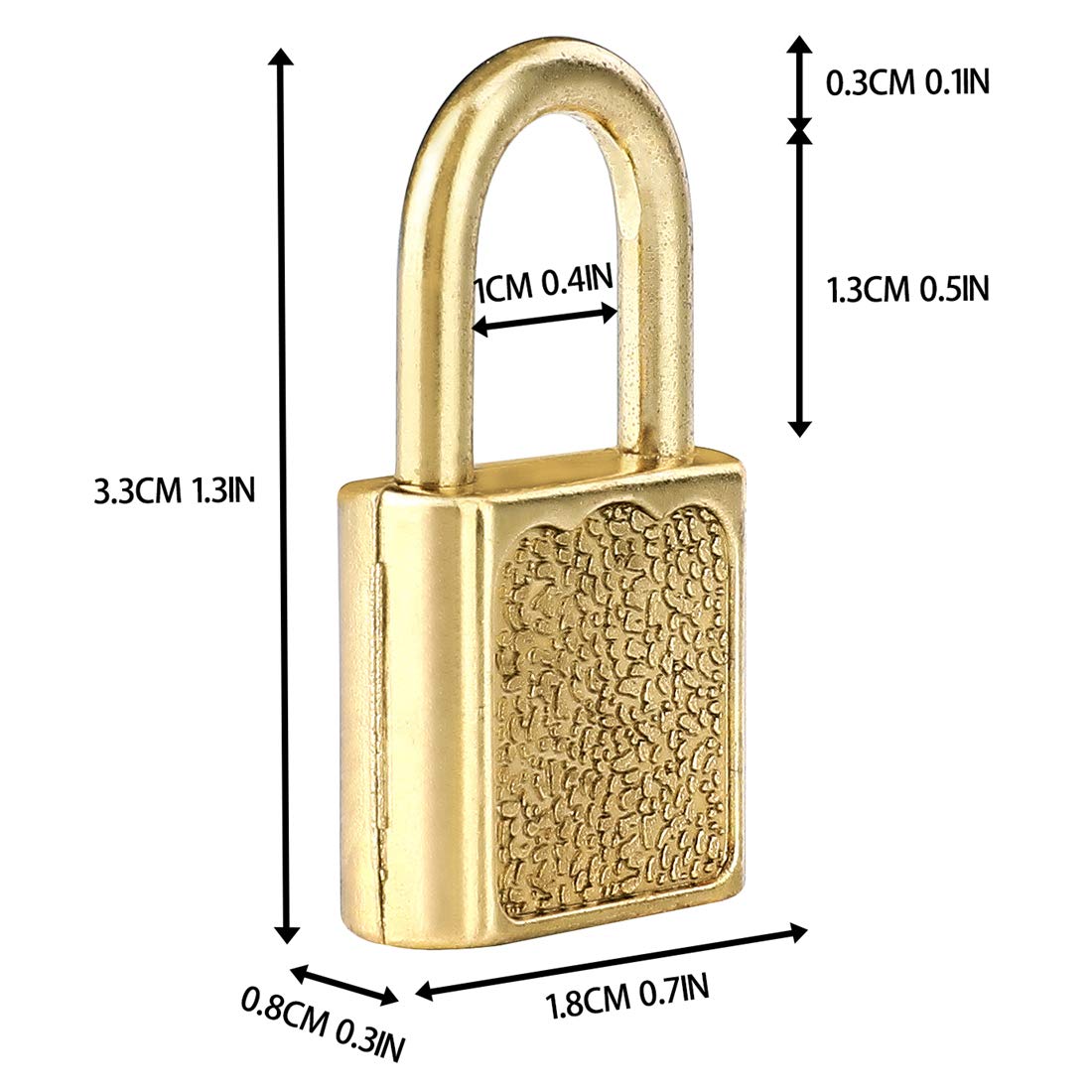 10pcs Mini Cute Diary Padlocks Gold Small Luggage Locks with Keys for Jewelry Boxes Decor