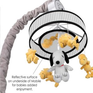 Lambs & Ivy Classic Snoopy Musical Baby Crib Mobile Soother Toy - Black/Yellow