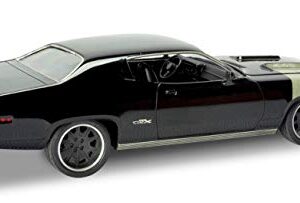 RMX Revell 85-4477 Fast & Furious Dom's 1971 Plymouth GTX 1:24 Scale 87-Piece Skill Level 4 Model Car Building Kit, Clear,White