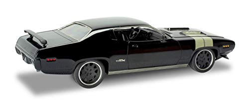 RMX Revell 85-4477 Fast & Furious Dom's 1971 Plymouth GTX 1:24 Scale 87-Piece Skill Level 4 Model Car Building Kit, Clear,White