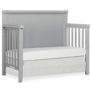 Dream on Me Red Wood 4-in-1 Convertible Crib in Pebble Grey, Greenguard Gold Certified, JPMA Certified, 3 Mattress Height Settings, Built of New Zealand Pinewood