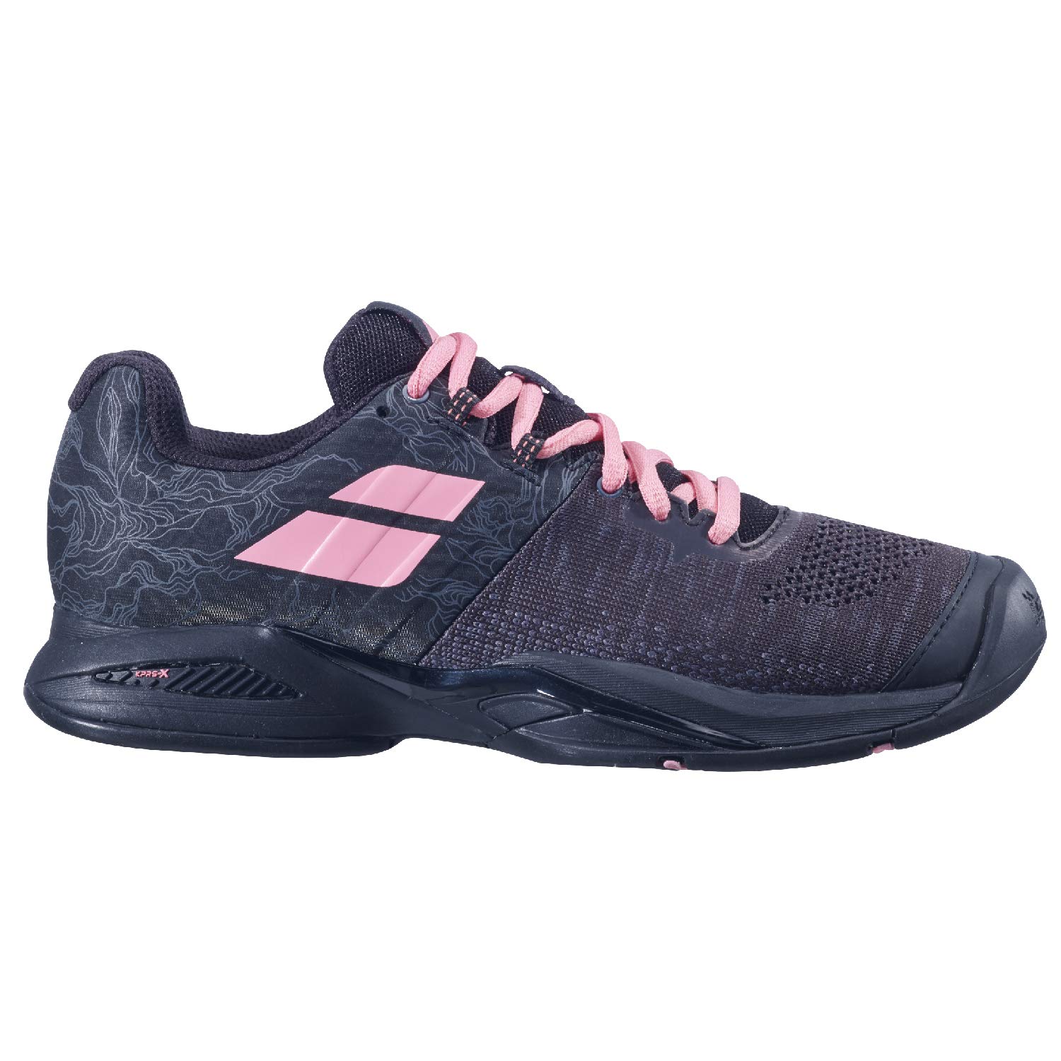 Babolat Women's Propulse Blast All Court Tennis Shoes, Black/Geranium Pink (US Size 7)