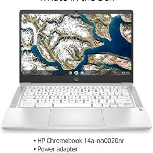 HP Chromebook 14" HD Thin and Light Laptop, Intel Celeron N4000 Dual-Core Processor, 4GB RAM, 32GB eMMC, Backlit Keyboard, WiFi, Up to 13 hrs Battery Life, Chrome OS, Ceramic White