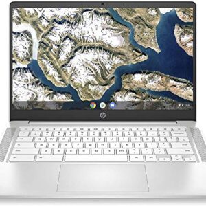 HP Chromebook 14" HD Thin and Light Laptop, Intel Celeron N4000 Dual-Core Processor, 4GB RAM, 32GB eMMC, Backlit Keyboard, WiFi, Up to 13 hrs Battery Life, Chrome OS, Ceramic White