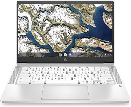 HP Chromebook 14" HD Thin and Light Laptop, Intel Celeron N4000 Dual-Core Processor, 4GB RAM, 32GB eMMC, Backlit Keyboard, WiFi, Up to 13 hrs Battery Life, Chrome OS, Ceramic White