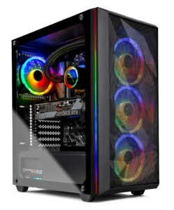 skytech chronos gaming pc desktop - amd ryzen 9 3900x, rtx 3080 10gb, 16gb ddr4, 1tb gen4 ssd, 360mm aio, 850w, black