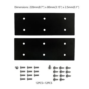 Vwindesk 2PCS Steel Metal Connector Plates to Connect and Fix Two Tabletops for VJ301 L Shaped Electric Standing Frame