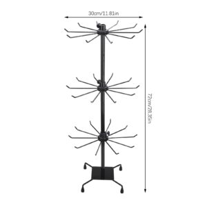 Firlar Rotating Jewelry Display Holder, 3 Tier Rotating Necklace Holder Rack Fashion Counter Jewelry Tree Stand Display Organizer for Necklaces, Bracelets, Earrings, Ring