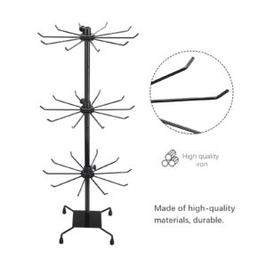 Firlar Rotating Jewelry Display Holder, 3 Tier Rotating Necklace Holder Rack Fashion Counter Jewelry Tree Stand Display Organizer for Necklaces, Bracelets, Earrings, Ring