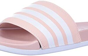 adidas Women's Adilette Comfort Slides Sandal, Vapour Pink/White/White, 8