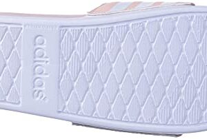 adidas Women's Adilette Comfort Slides Sandal, Vapour Pink/White/White, 8