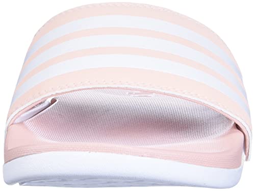 adidas Women's Adilette Comfort Slides Sandal, Vapour Pink/White/White, 8