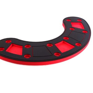 Polar Whale Giant Red and Black Floating Bar Table Tray Bartender Drink Holder for Pool or Beach Party Float Lounge Refreshment Durable UV Resistant Foam 15 Compartment with Cup Holders 5 Feet Long