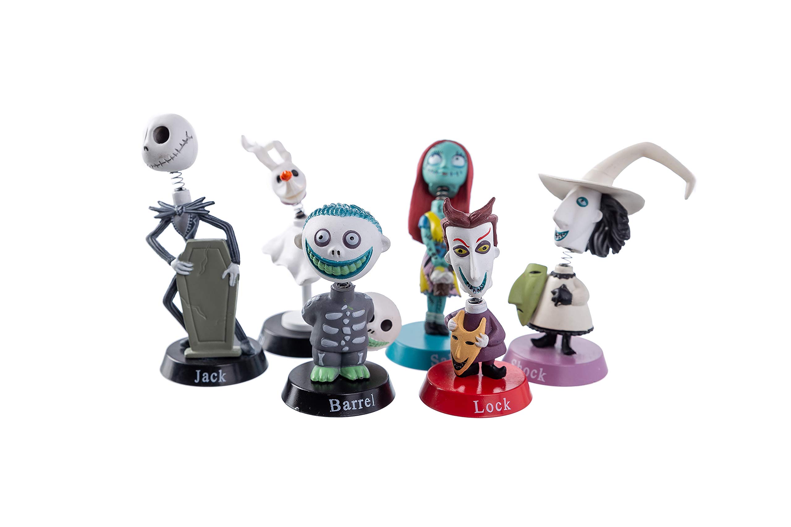 Nightmare Before Christmas Jack Skeleton 6 Piece Birthday Cake Topper Set Featuring 2" Figure Set