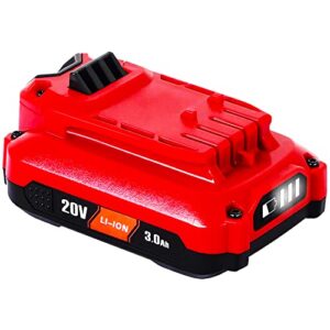 tenhutt 【upgrade li-ion】 20v 3.0ah replacement battery for craftsman 20v battery v20 lithium ion cmcb205 cmcb204 cmcb206 cmcb202 cmcb201 20v cordless power tools