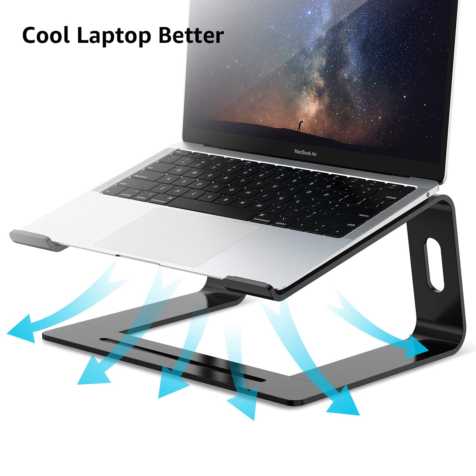 Laptop Stand for Desk, Detachable Laptop Riser Notebook Holder StandErgonomic Aluminum Laptop Mount Computer Stand, Compatible with MacBook Air Pro, Dell XPS, Lenovo More 10-18" Laptops