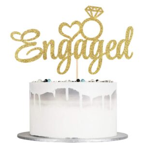 auteby engaged cake topper - engagement wedding party decorations supplies