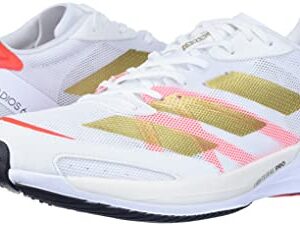 adidas Adizero Adios 6 Running Shoe - Women's FTW White/Gold Metallic/Solar Red, 6.5