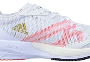 adidas Adizero Adios 6 Running Shoe - Women's FTW White/Gold Metallic/Solar Red, 6.5