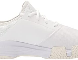 adidas Women's Gamecourt Tennis Shoe, White/Black/Solar Red, 8.5