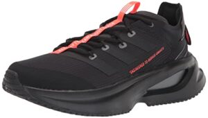 adidas unisex adult fluidflash running shoe, black/black/solar red, 10.5 women men us