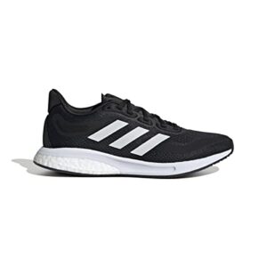 adidas Women's Supernova Running Shoe, Black/White/Halo Silver, 8.5