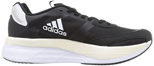 adidas Women's Adizero Boston 10 Sneaker, Black/White/Gold Metallic, 8.5