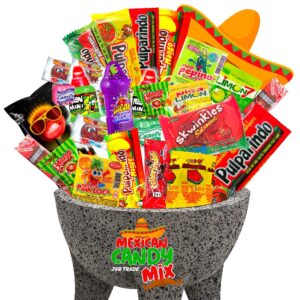 mexican candy mix assortment snack (42 count) dulces mexicanos variety of best sellers spicy, sweet, and sour bulk candies, includes luca, pelon, pulparindo, rellerindo, by jvr trade