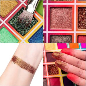 Rechoo 99 Colors Eyeshadow Palette, Rainbow Colors Fusion Eyeshadow Palette, Professional Matte Glitter Makeup Pallet, Colorful Powder Long Lasting Eye Shadow