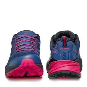 SCARPA Women's Rush GTX Waterproof Gore-Tex Shoes for Hiking and Trail Running - Blue/Fuxia - 8.5-9