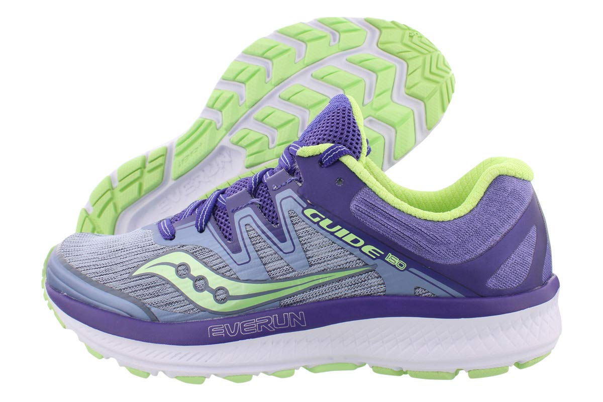 Saucony Guide Iso Running Womens Shoes Size 7, Color: Fog/Purple/Mint