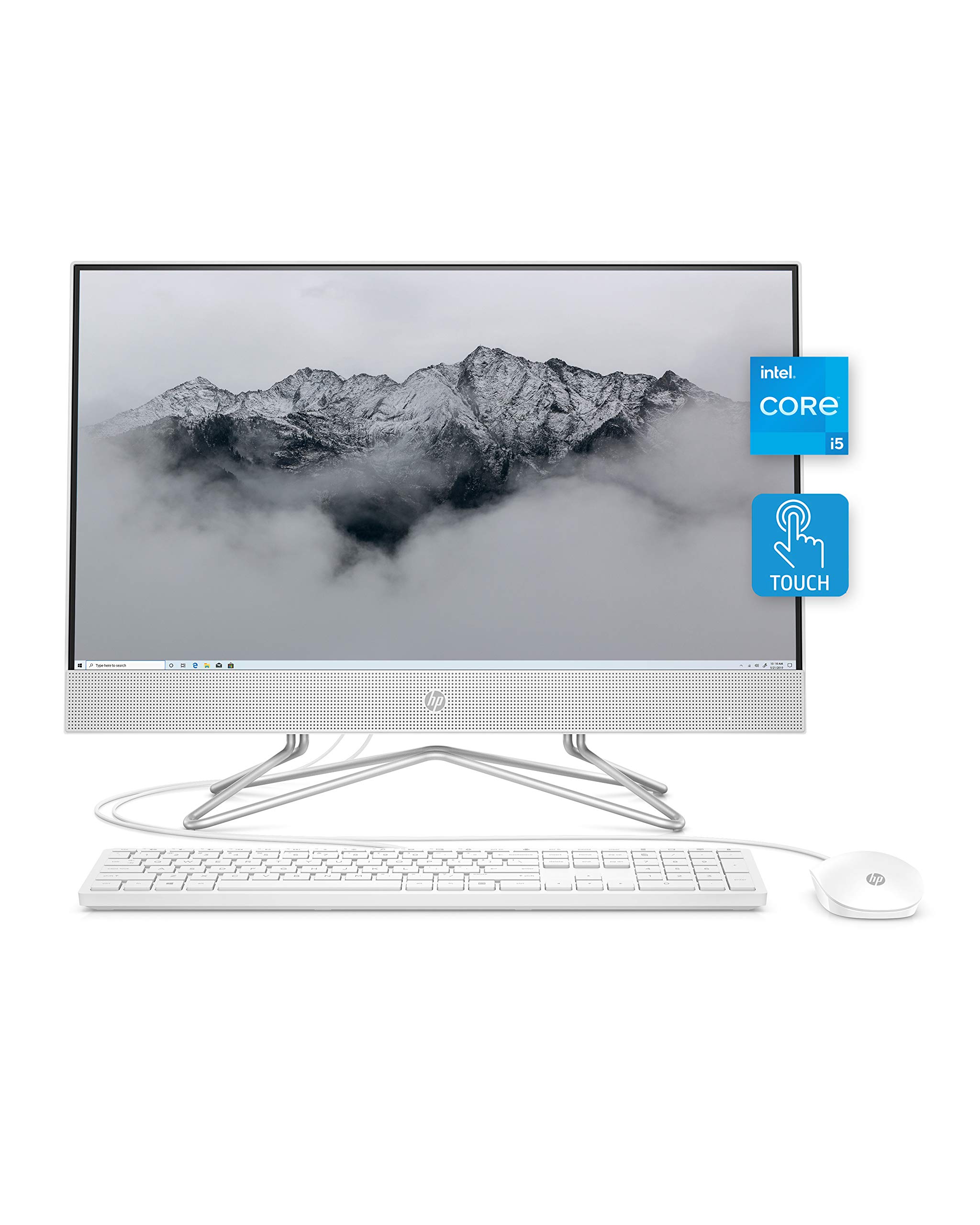 HP All-in-One Desktop PC, 11th Gen Intel Core i5-1135G7 Processor, 8 GB RAM, 512 GB SSD Storage, Full HD 23.8” Touchscreen, Windows 10 Home, Remote Work Ready, Mouse and Keyboard (24-df1270, 2021)