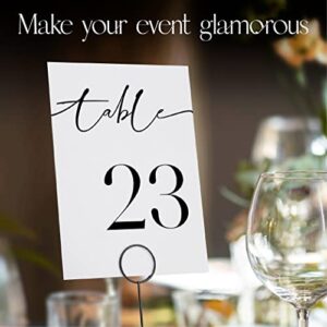 26 Pieces Table Numbers for Wedding Reception, Table Number 1-25 with Head Table Card, Double Sided Contemporary Table Number Design, 4x6" Wedding Table Numbers, Matte Lamination Table Number Cards