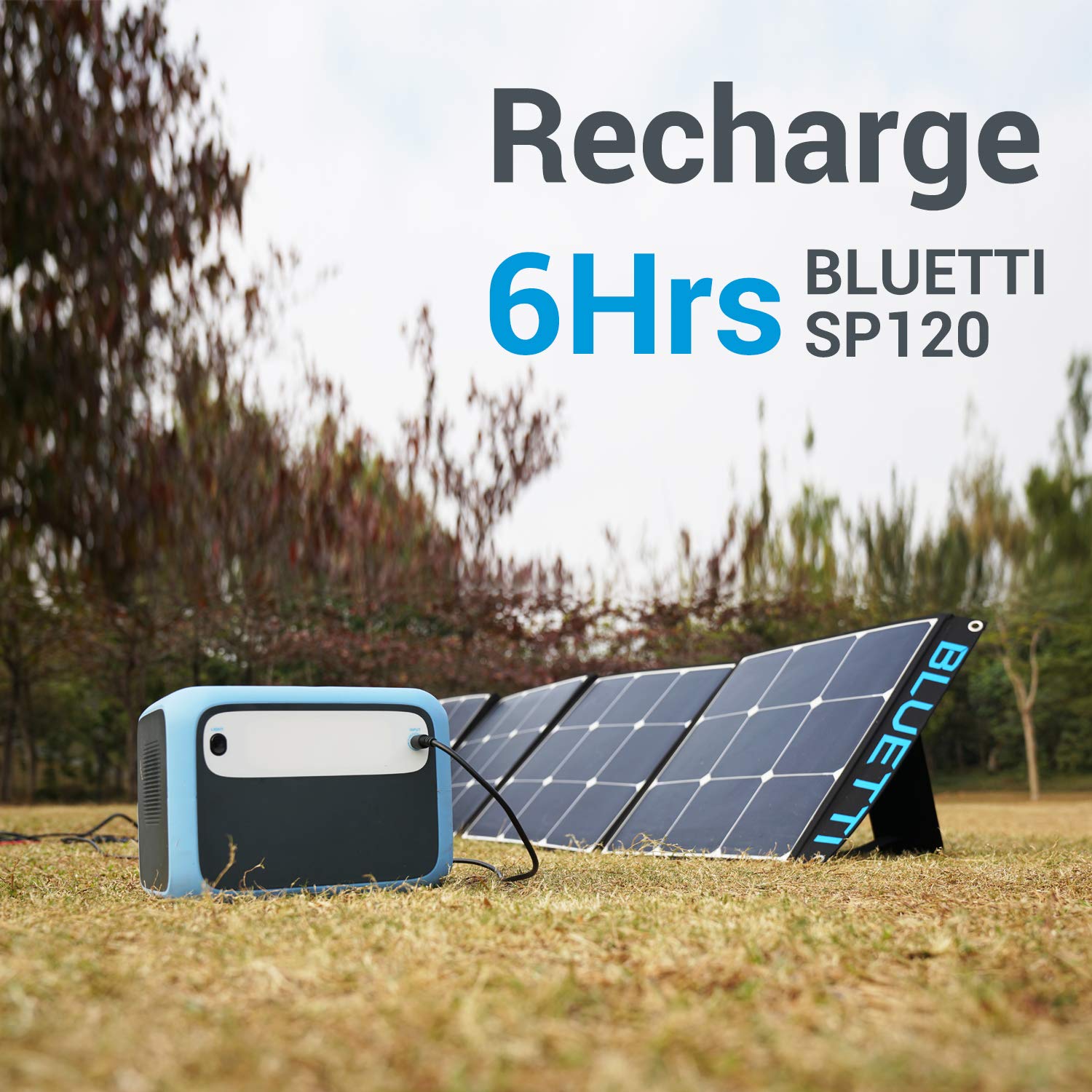 BLUETTI SP120 120W Solar Panel for AC200P/EB70/AC50S/EB150/EB240 Solar Generator,Portable Foldable Solar Panel for Outdoors Camping Vanlife Off Grid