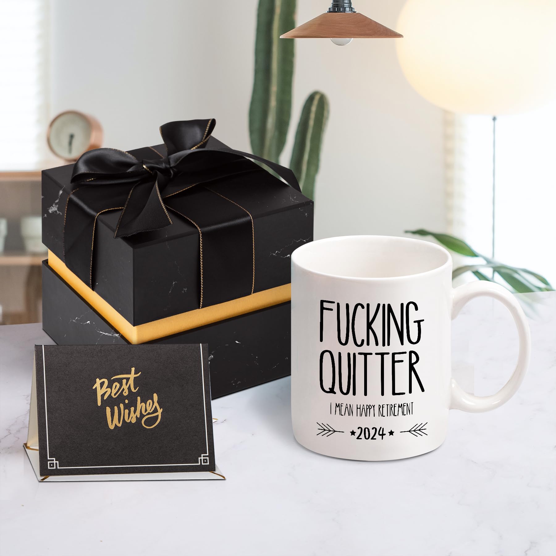 Funny Retirement Gifts for Men Women-Quitter I Mean Happy Retirement Coffee Mugs 2024, Unique Retired Mugs Gift Ideas for Coworkers Office & Family