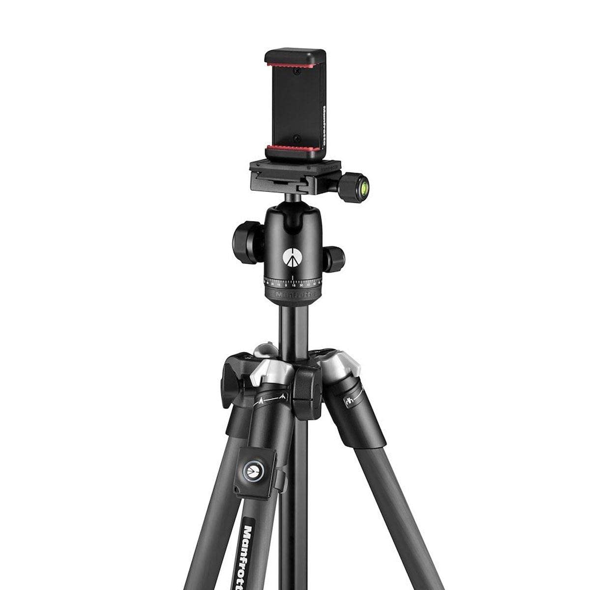 Manfrotto Element MII Mobile Bluetooth MKELMII4BMB-BH, Lightweight Aluminium Travel Tripod, with Carry Bag, Arca-Compatible Ball Head, Load up 8kg, for DSLRs, CSCs, Compact Cameras and Smartphones