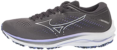 Mizuno Women's Wave Rider 25 | neutral Support Running Shoe |Eco Friendly Materials | Blackened Pearl | US 8.5