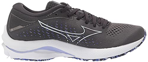 Mizuno Women's Wave Rider 25 | neutral Support Running Shoe |Eco Friendly Materials | Blackened Pearl | US 8.5