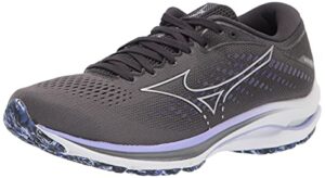 mizuno women's wave rider 25 | neutral support running shoe |eco friendly materials | blackened pearl | us 8.5