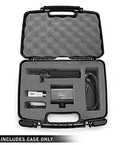 Casematix Hard Shell Camera Case Compatible with Mevo Start Live Streaming Camera, Shotgun Mic and Accessories in Custom Foam, Includes Carrying Case Only