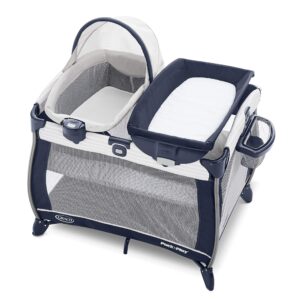 graco pack 'n play quick connect portable bassinet playard, alex